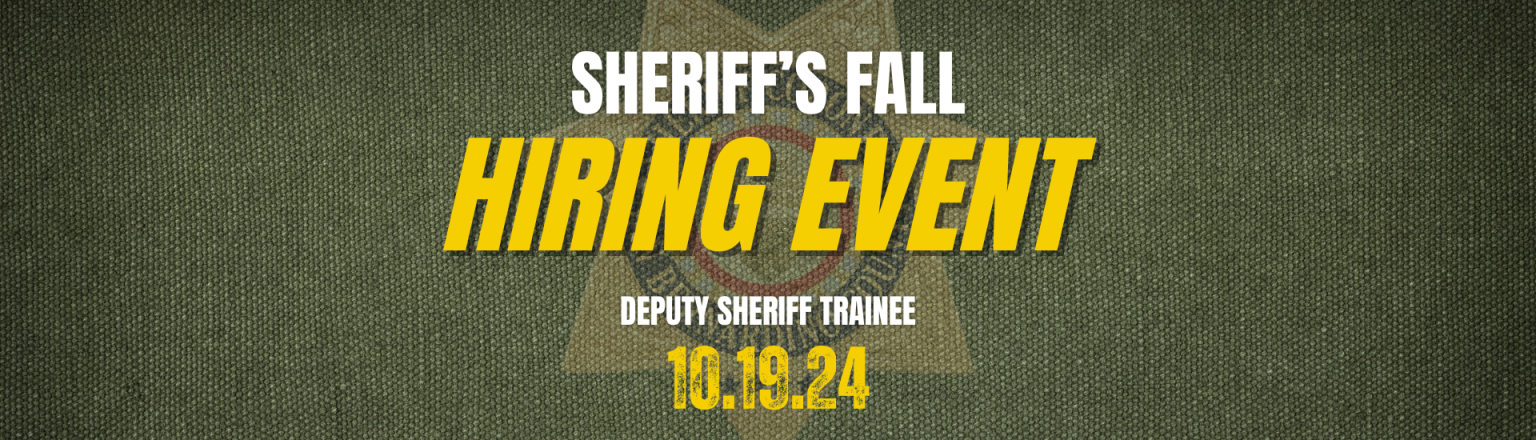 Sheriff’s Fall Hiring Event – San Bernardino County Sheriff’s Jobs