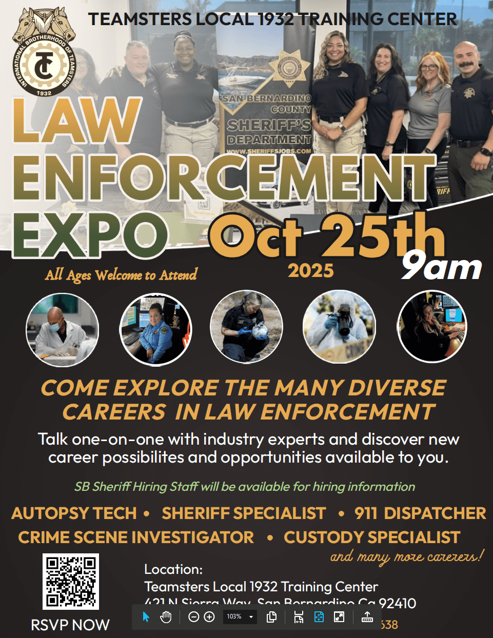 Teamsters Law Enforcement Expo – San Bernardino County Sheriff’s Jobs